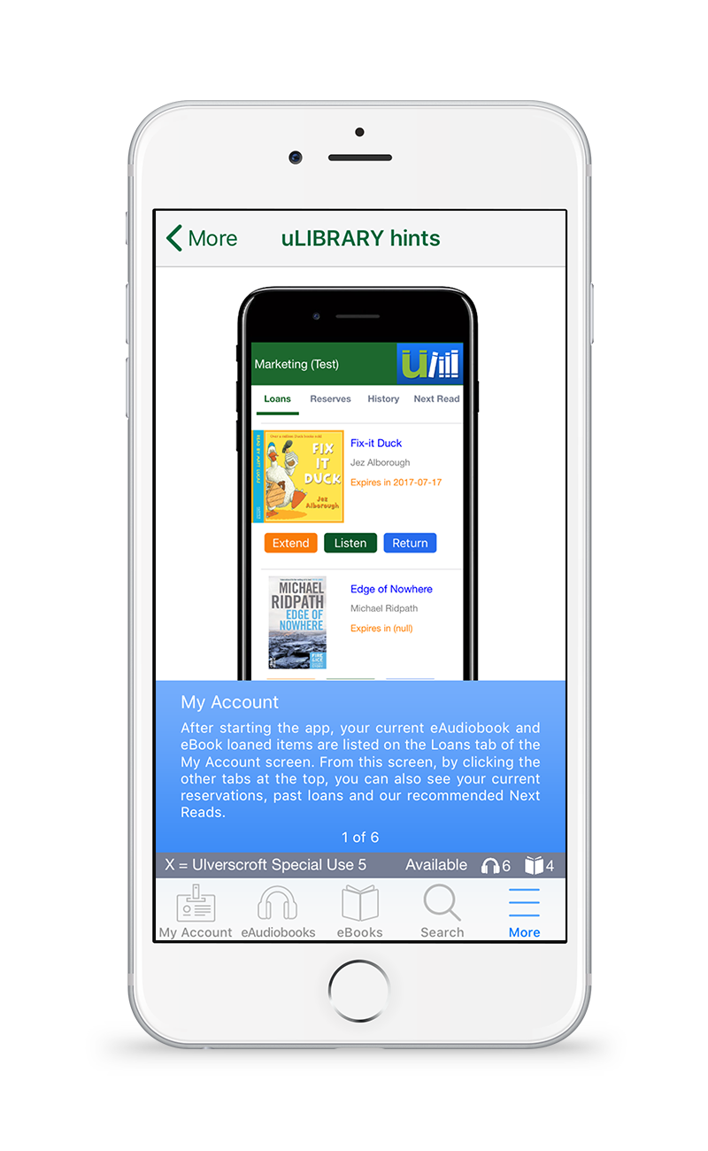 Using the App | uLibrary